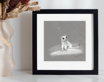 Weasel Art Print 5x7 - Etsy