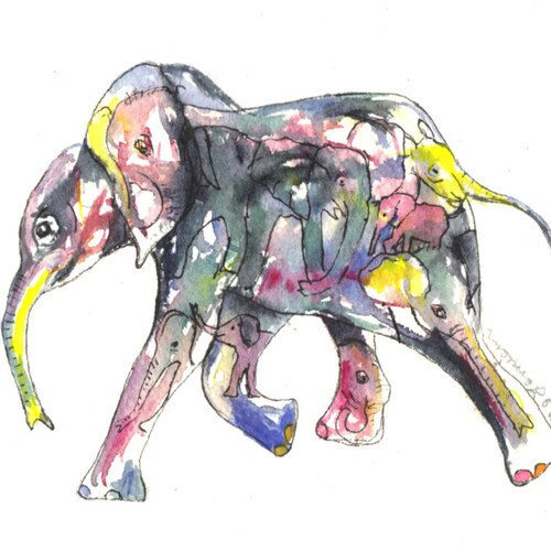 Printable Elephant Graphic Digital Antique Elephant Image | Etsy