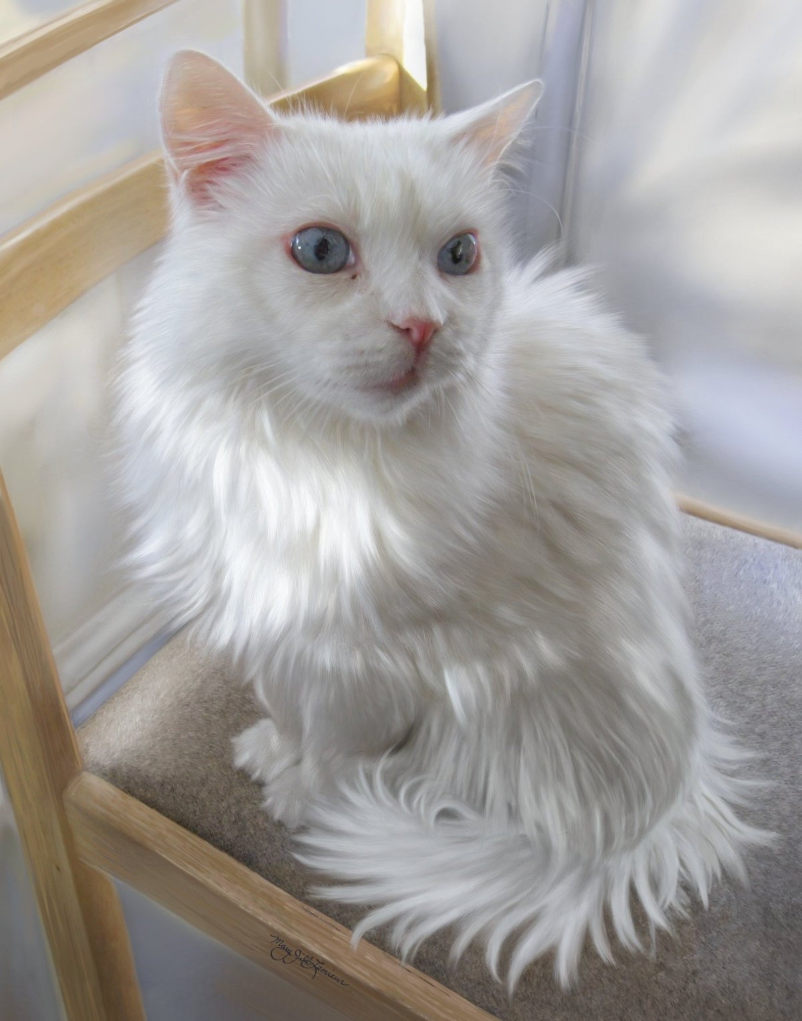 Custom Cat Portrait Realistic Pet Art Lifelike Hand - Etsy