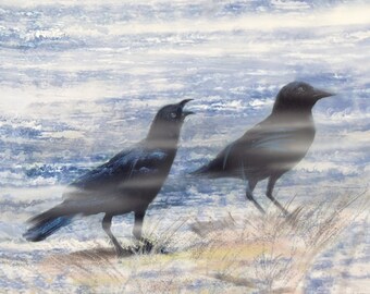 Two Crows Painting - Etsy