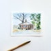 Michigan Barn Original Tiny Art, Winter Farm Scene With Silo Miniature ...