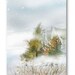 Foggy Michigan Swamp Artwork, Cedar Trees in Fog and Snow Hand Painted ...