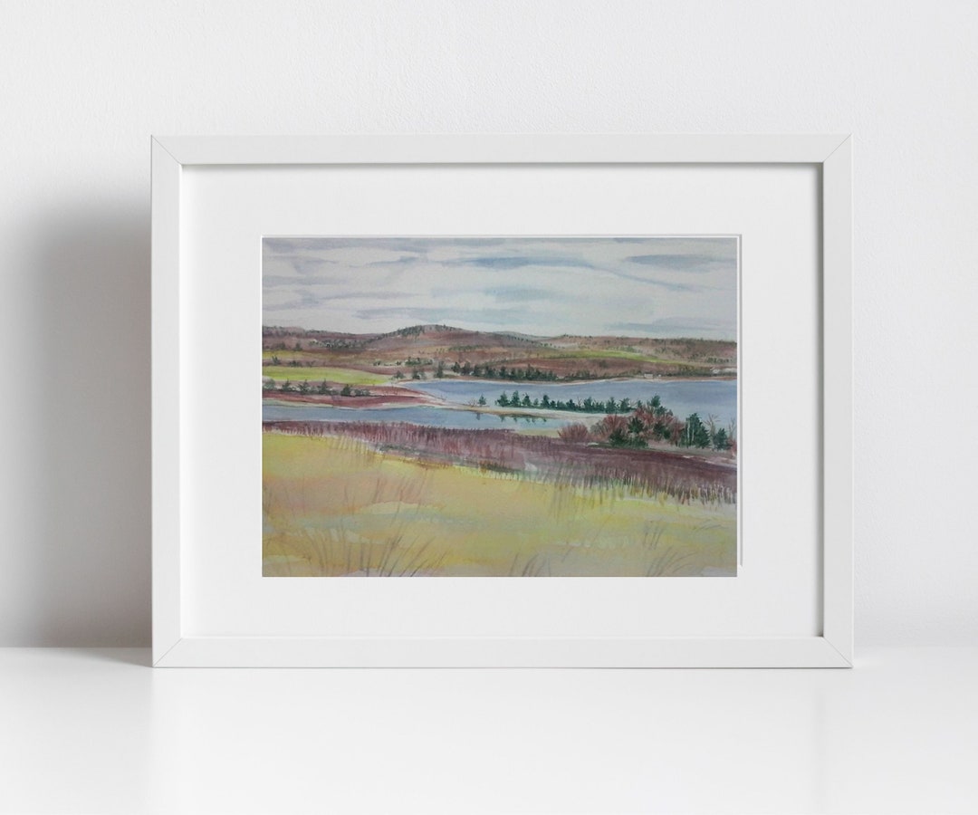 Glen Lake Michigan 0riginal Plein Air Watercolor Painting by Michigan ...
