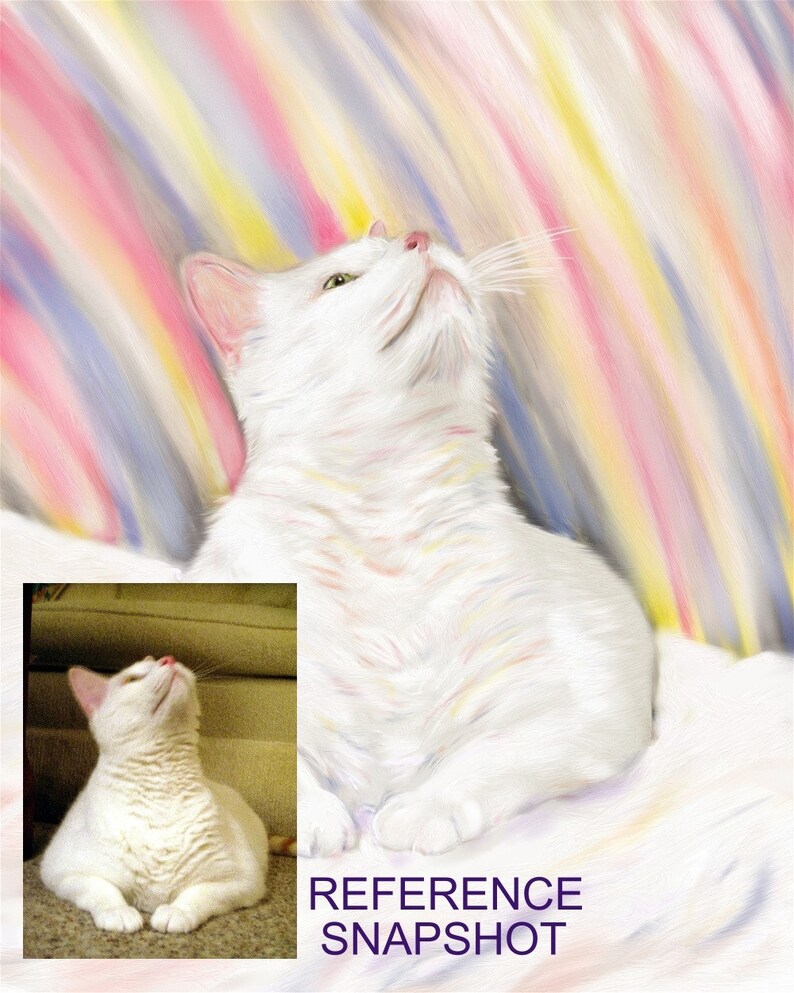 Custom Cat Portrait, Realistic Pet Art, Lifelike, Hand Painted, Digital ...