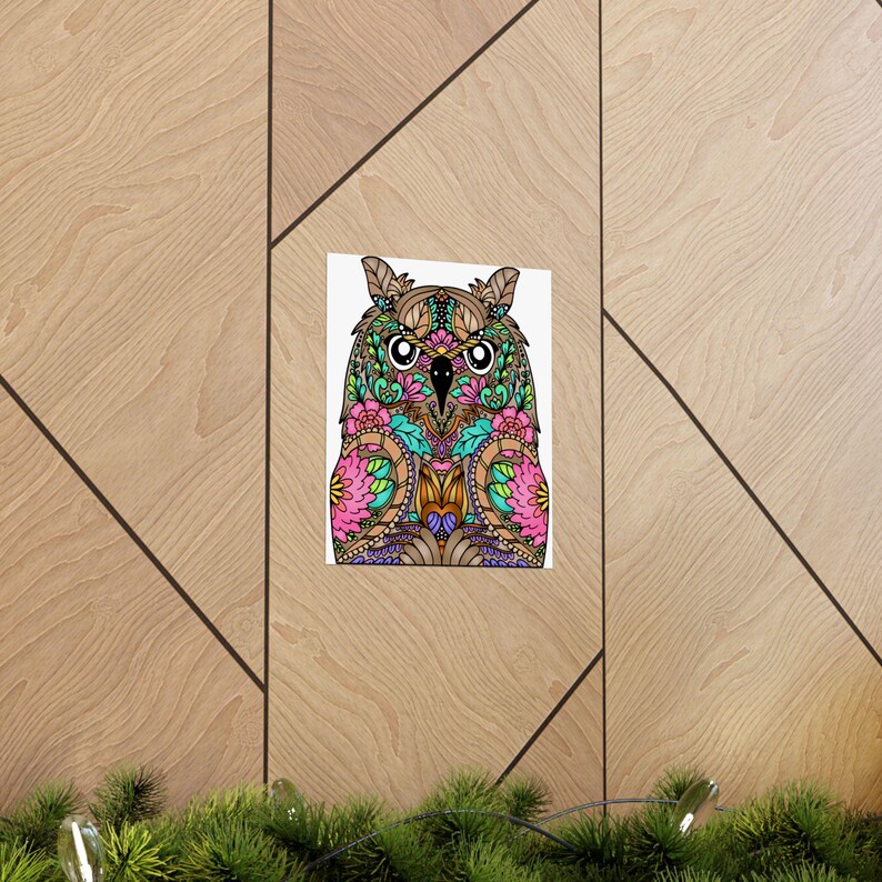 Motivational Classroom Poster, Owl Wildlife Matte Print, Teacher ...