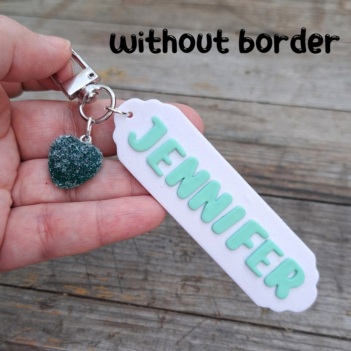 Personalized Name Tag Keychain With Candy Charm - Etsy