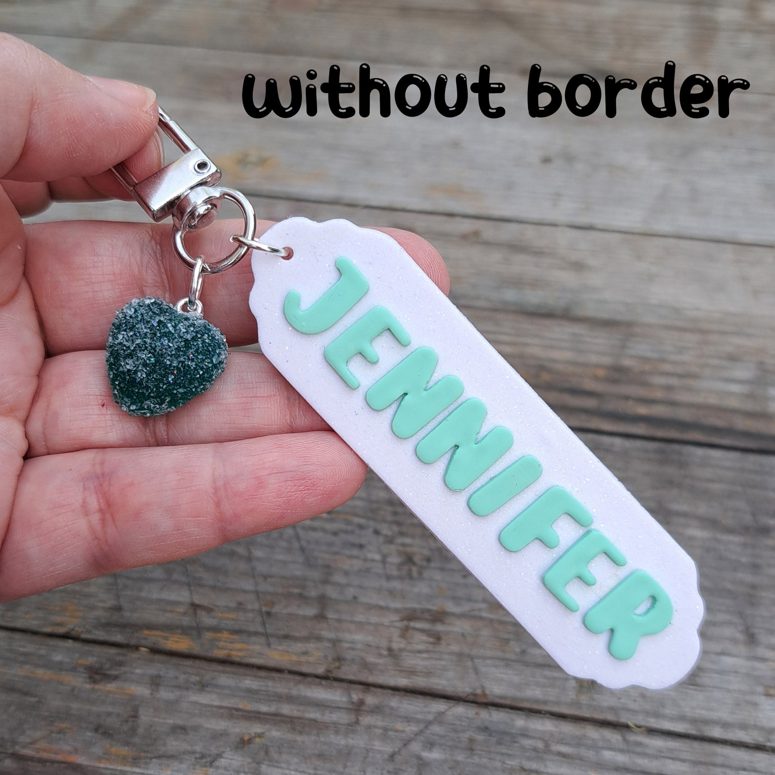 Personalized Name Tag Keychain With Candy Charm - Etsy