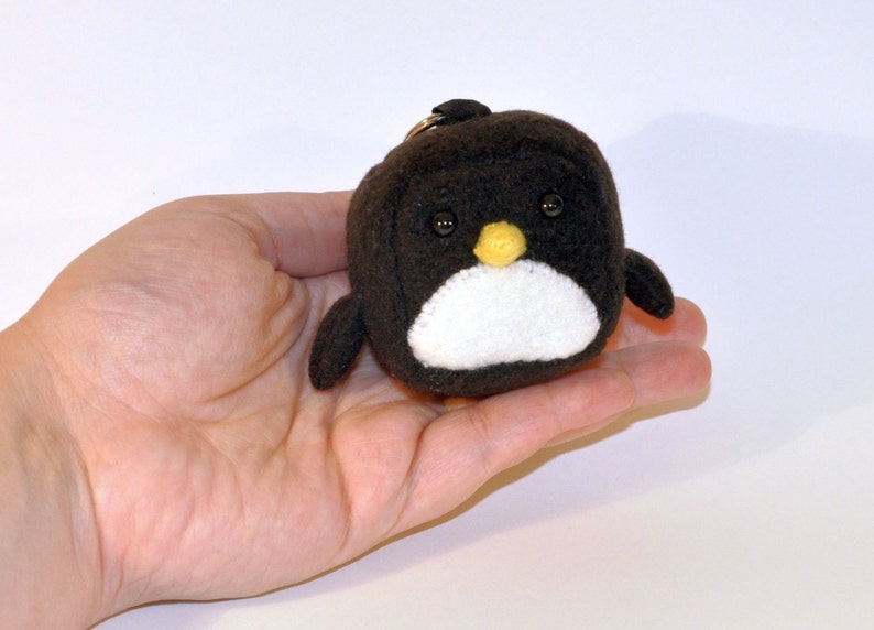 Kawaii Cube Penguin Keychain Plush Keychain Kawaii Stuffed - Etsy