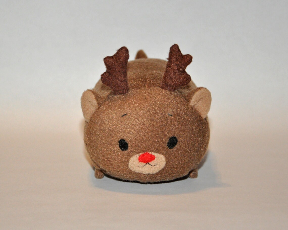 Rudolf Reindeer Roll Plush Medium Size Made to Order - Etsy