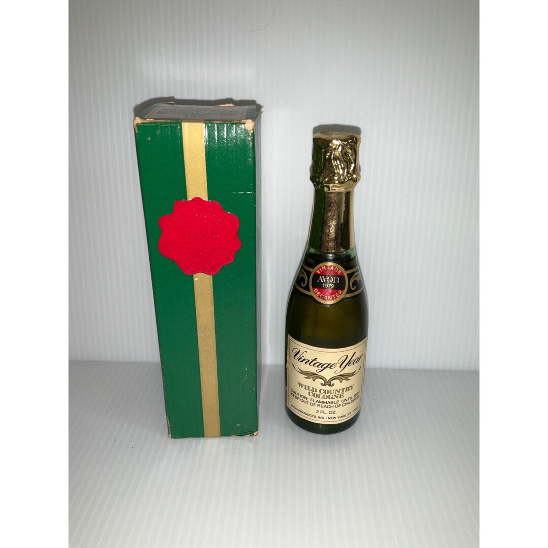 1979 Avon Wild Country 2 Oz Cologne Vintage Year Decanter Champagne ...