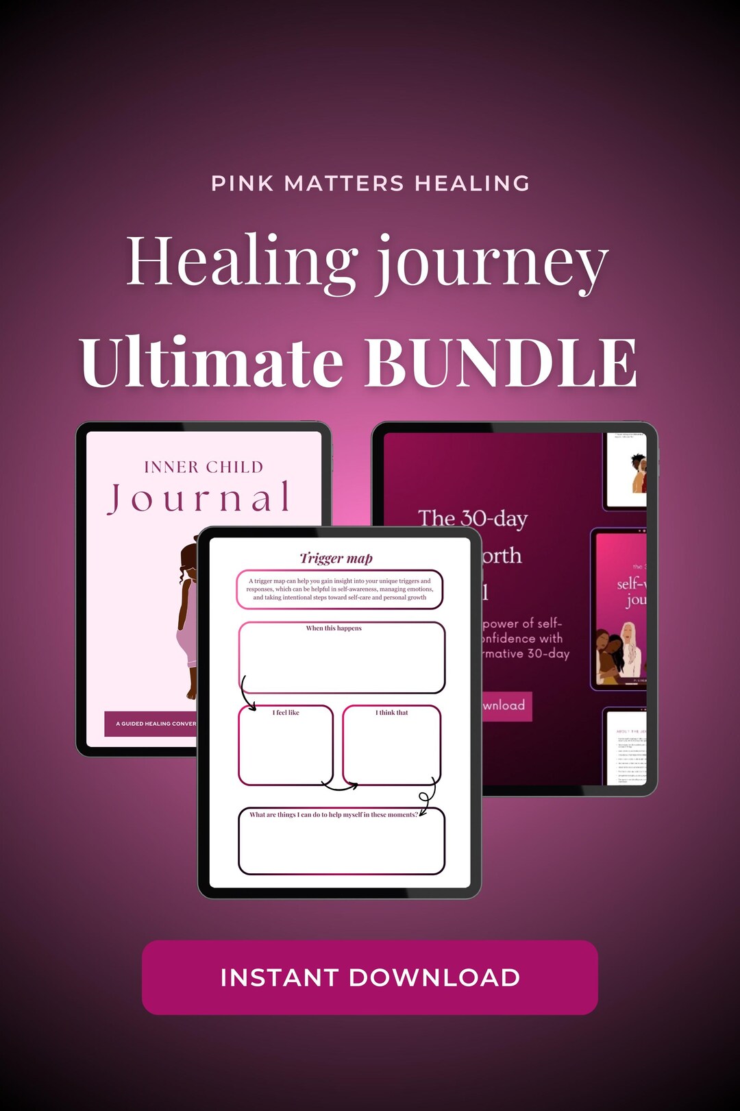 Healing Journey Ultimate Bundle: Healing Workbook, Inner Child Journal ...