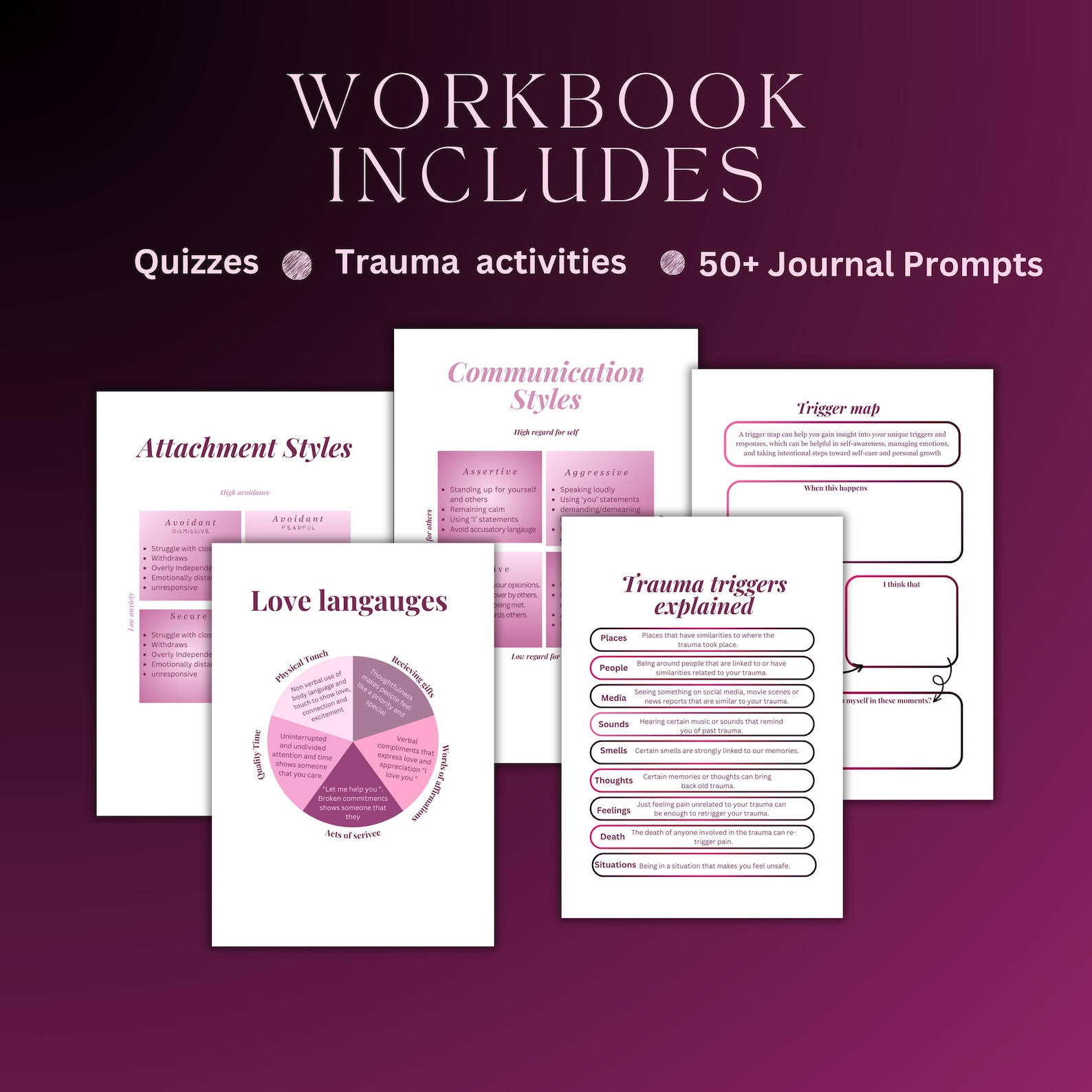 Ultimate Self-love and Healing Workbook | 50+ Journal Prompts, Self ...