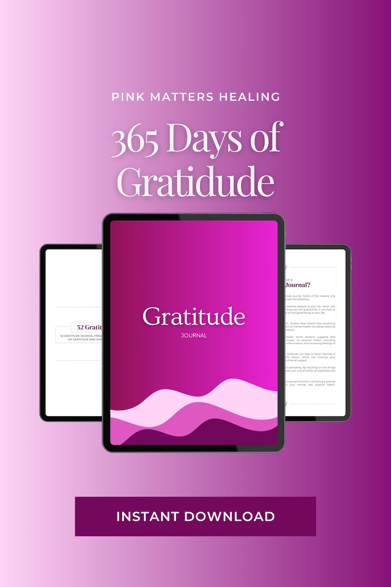 365 Days of Gratitude- Self Care, Healing Journal, Gratitude Journal ...