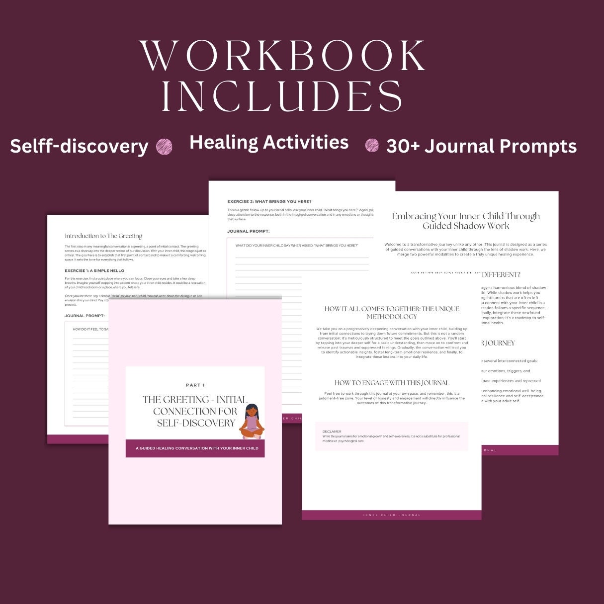 Inner Child Healing Journal and Workbook- Self Development Workbook ...