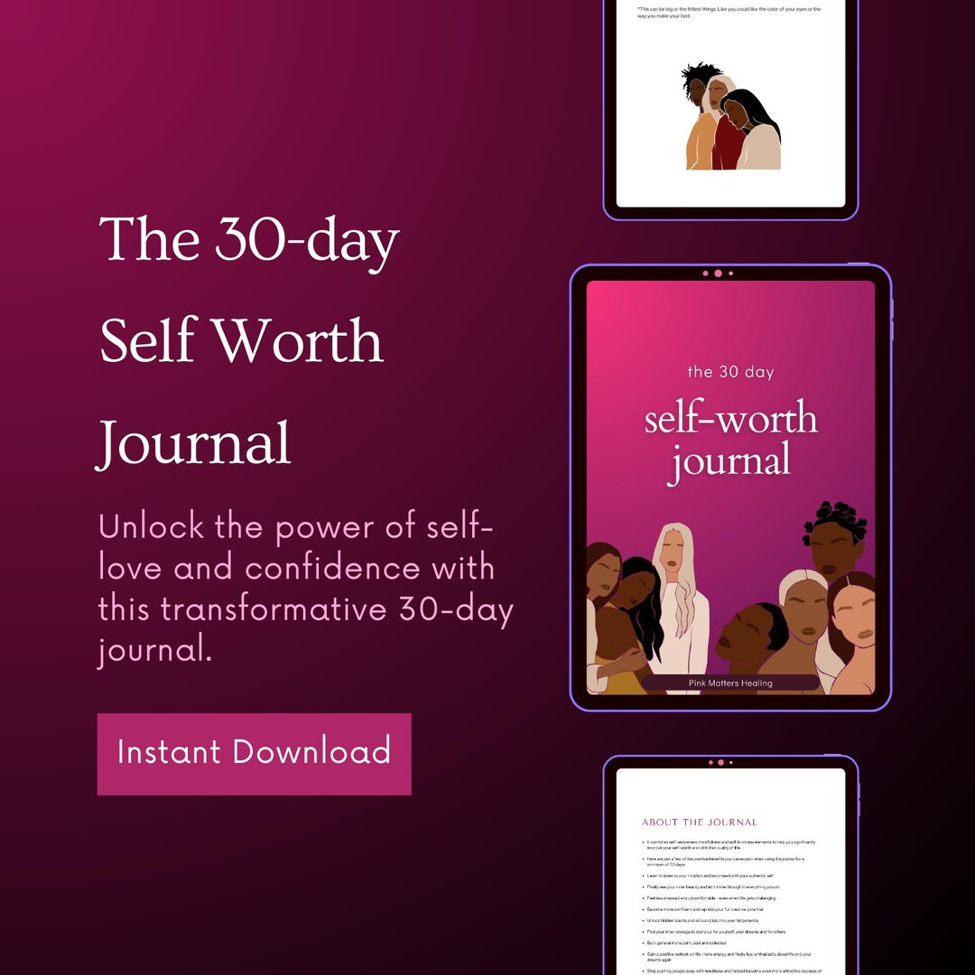 30-day Self Worth Journal for Self Love and Confidenc - Etsy