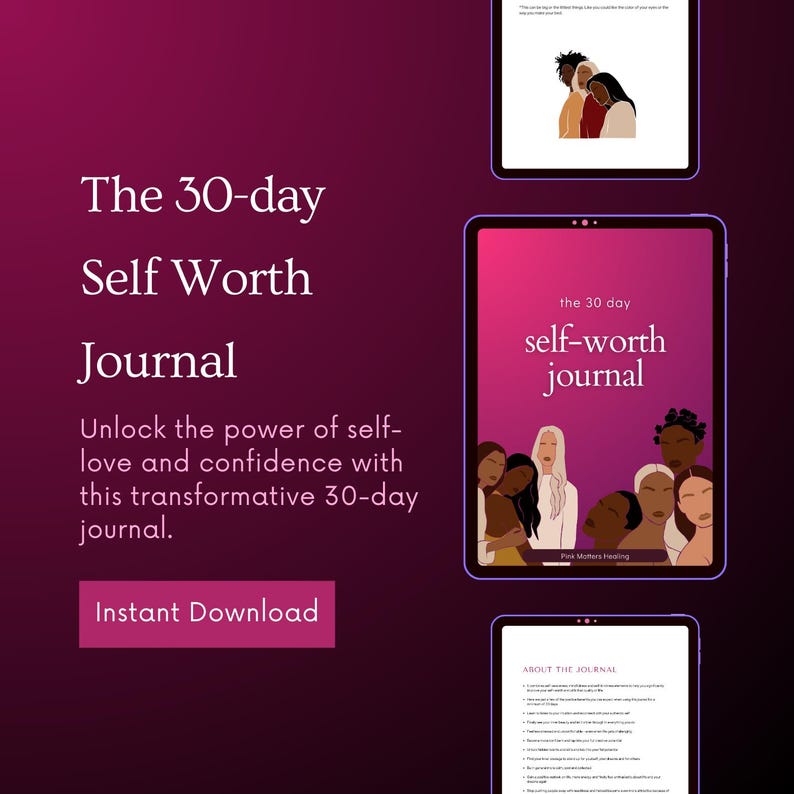 30-day Self Worth Journal for Self Love and Confidenc - Etsy