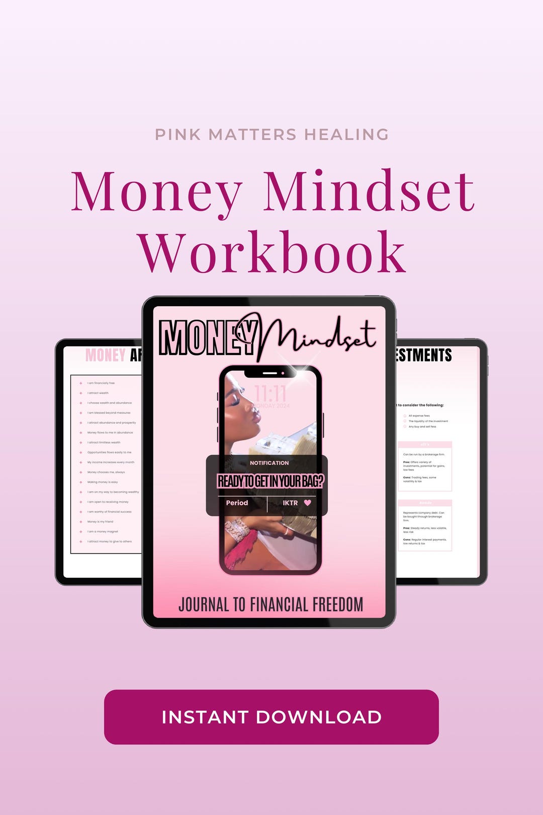 Money Mindset Workbook : Financial Planners, Budget Planners - Etsy