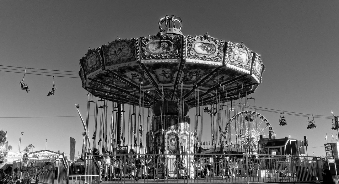 Timeless State Fair Carousel, Photography, Landscape, Wall Art, Canvas ...