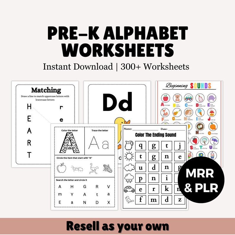 Master Resell Rights Education for Teachers. Pre-k Kids Workbook and ...