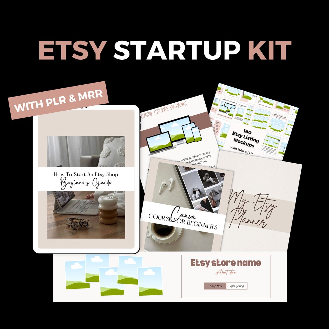 Etsy Shop Starter Kit: Beginners Guide, Mockups, Banner Templates (PLR ...