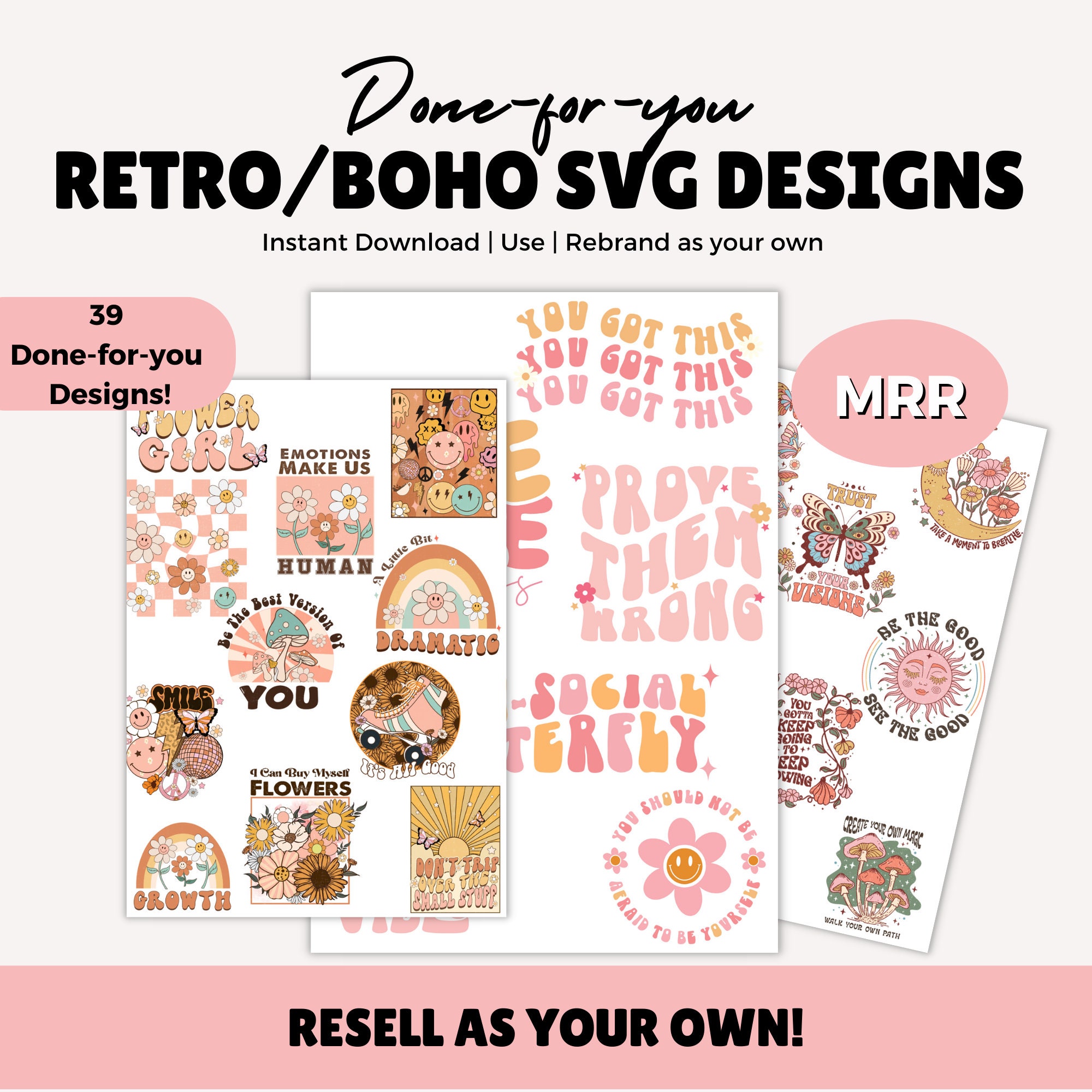 Done for You SVG Designs With Master Resell Rights | Retro/boho Designs ...