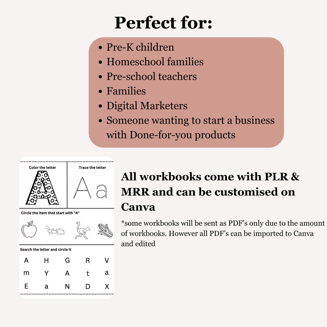 Master Resell Rights Education for Teachers. Pre-k Kids Workbook and ...