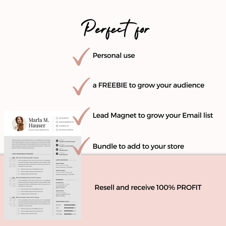 CV Resume Templates With Private Label Rights PLR and Master Resell ...