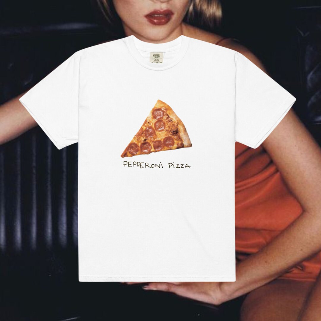 Oversized Pepperoni Pizza Print T-shirt: Organic Cotton Tee - Etsy