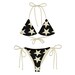 Black Star Print Bikini: Retro Vintage Style Swimsuit - Etsy
