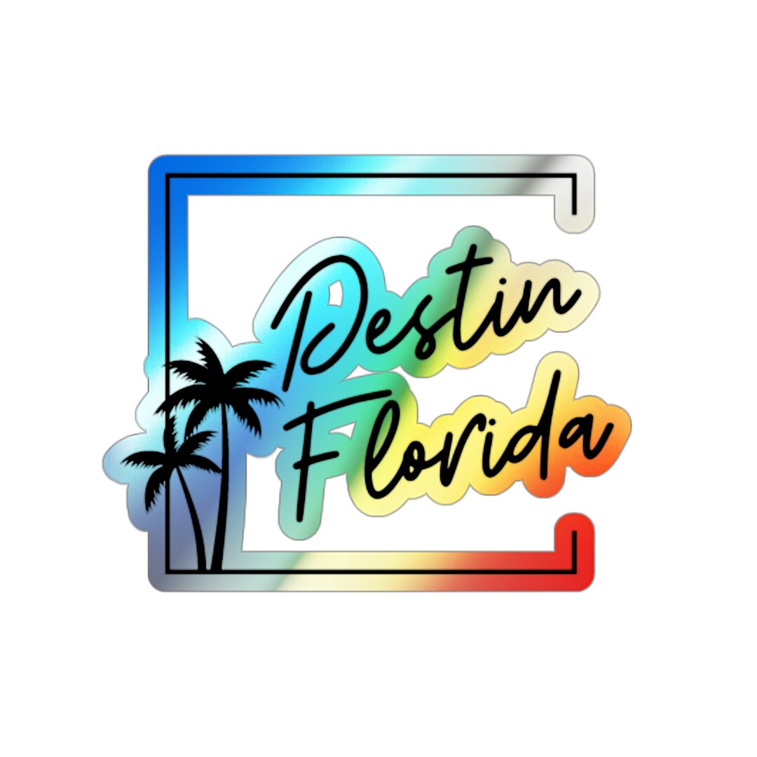 Destin Florida Sticker, Florida Decal, Multiple Sizes, Water Bottle ...