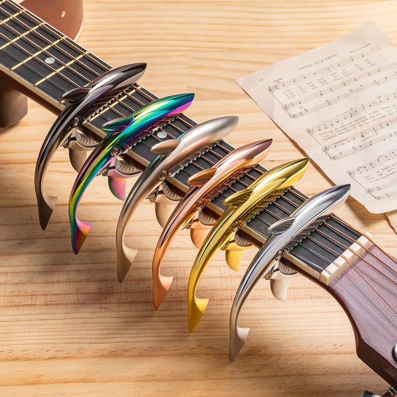 Personalized Shark Guitar Capo With Name,metal Guitar Capo, Guitarist ...