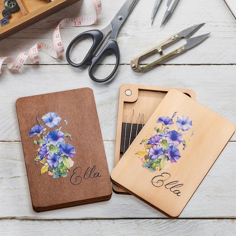Wooden Sewing Magnet Box - Etsy