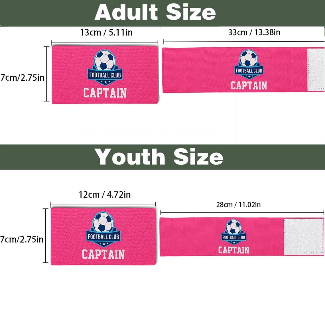 Custom Soccer Captain Armband With Team Logo and Name Arm Band for ...