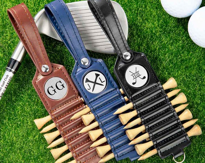 Personalized Golf Tee Keychain, Golf Bag Tag, Golf Tee Holder ...