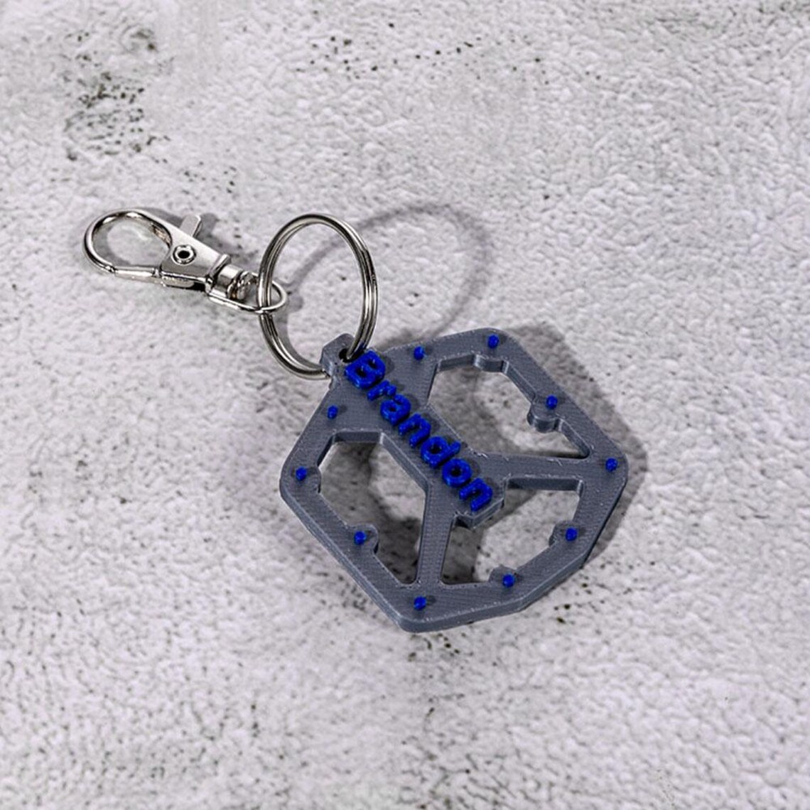 Personalized 3D Printed Mountain Bike Pedal Keychain Bike Bag Name Tag ...