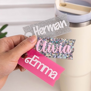 Stanley Name Plate, Personalized Name Tag for Stanley Lid, Name for ...