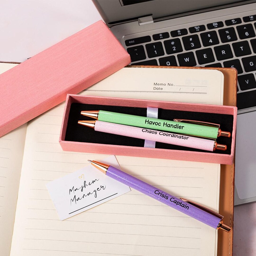 Customizable Inspirational Pen Gift Set,engraved Positive Messages in 3 ...
