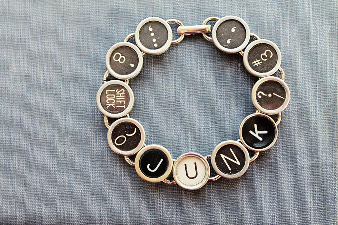 Unlock the Charm of Vintage: Typewriter Key Bracelet With JUNK - Etsy
