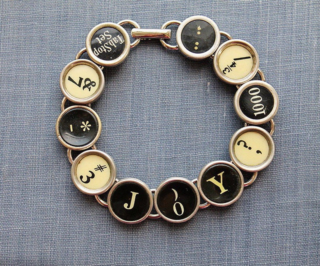 Unlock the Magic of JOY: Typewriter Key Bracelet - Etsy