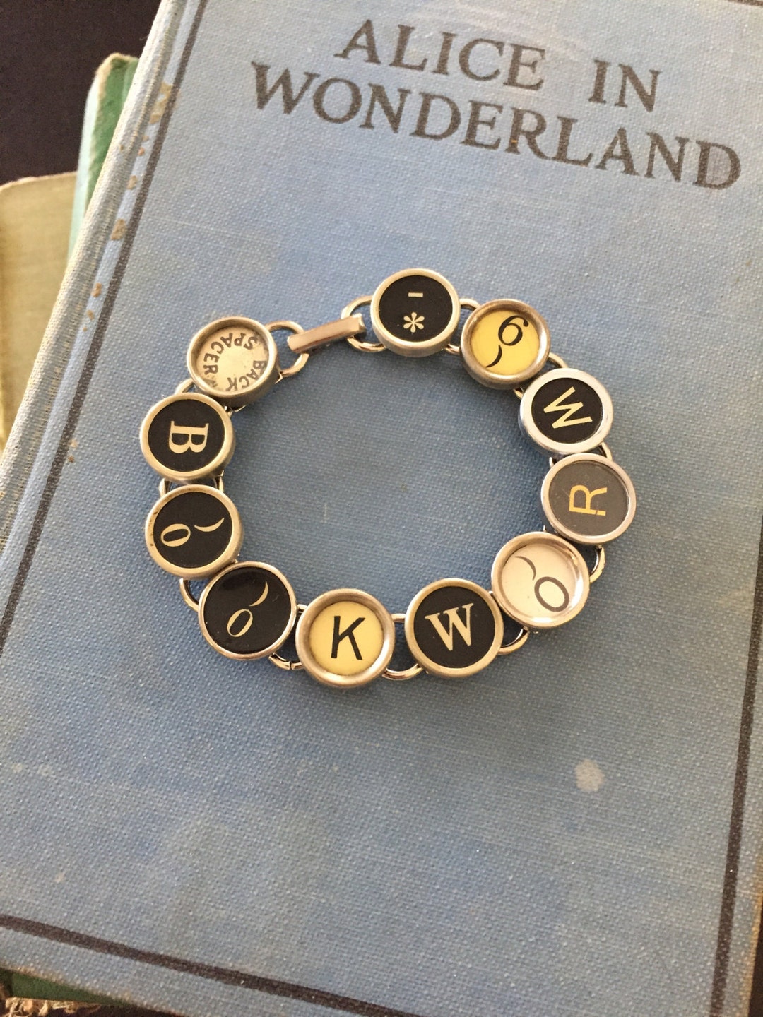 Charm Your Inner Bookworm: Unique Typewriter Key Bracelet Crafted From ...