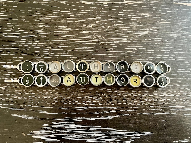 AUTHOR TYPEWRITER Key BRACELET: Crafted With Vintage Typewriter Keys ...