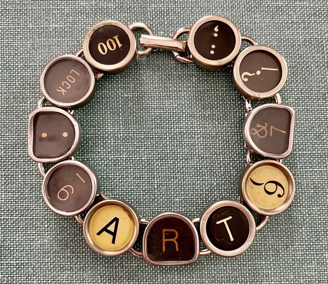 Artistry Unleashed TYPEWRITER Key BRACELET: Crafted With Creative Keys ...