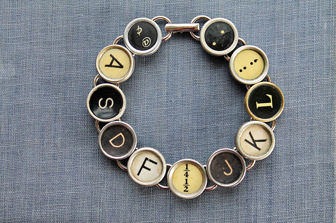 ASDFJKL Home Row TYPEWRITER Key BRACELET: Unleash Your Writing Flow ...