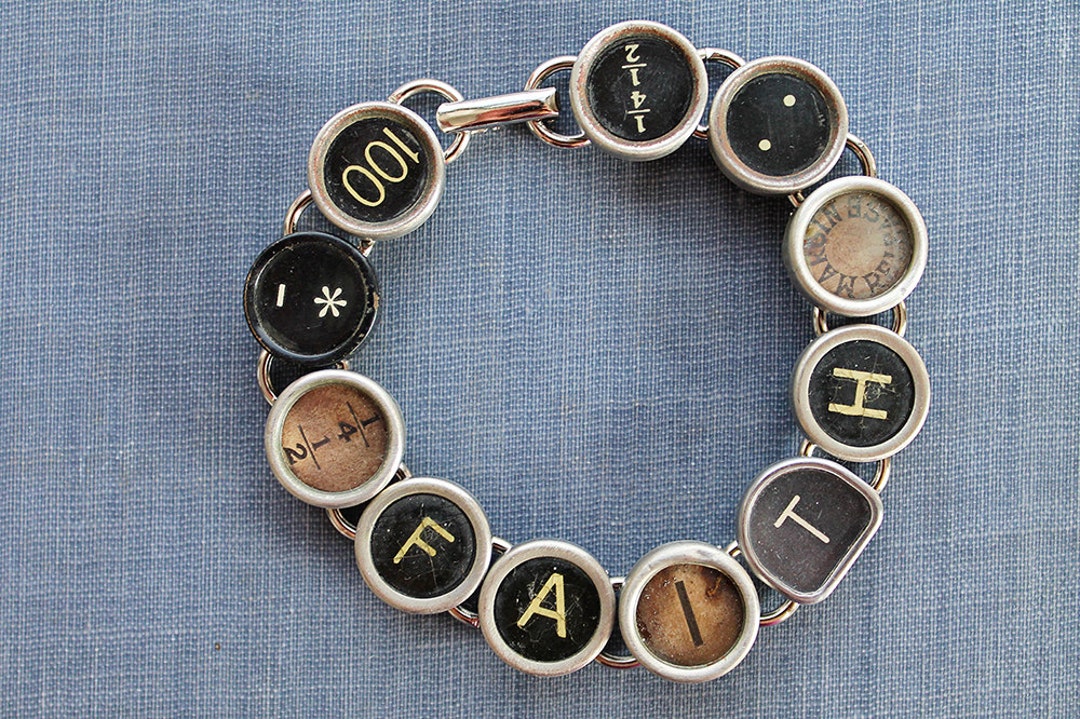 Embrace Faith With Our Typewriter Key Bracelet: Crafted With History ...