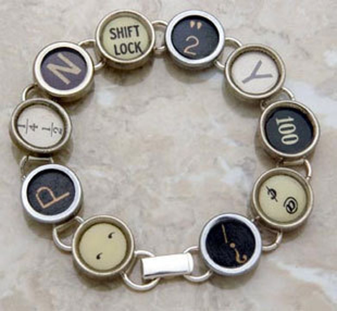 Treasure Trove: 6 Exclusive Typewriter Key Bracelets With a Fusion of ...