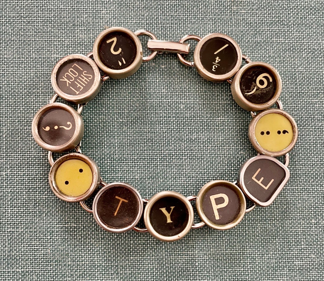 Unlock Vintage Vibes: Typewriter Key Treasure - Handcrafted Typewriter ...