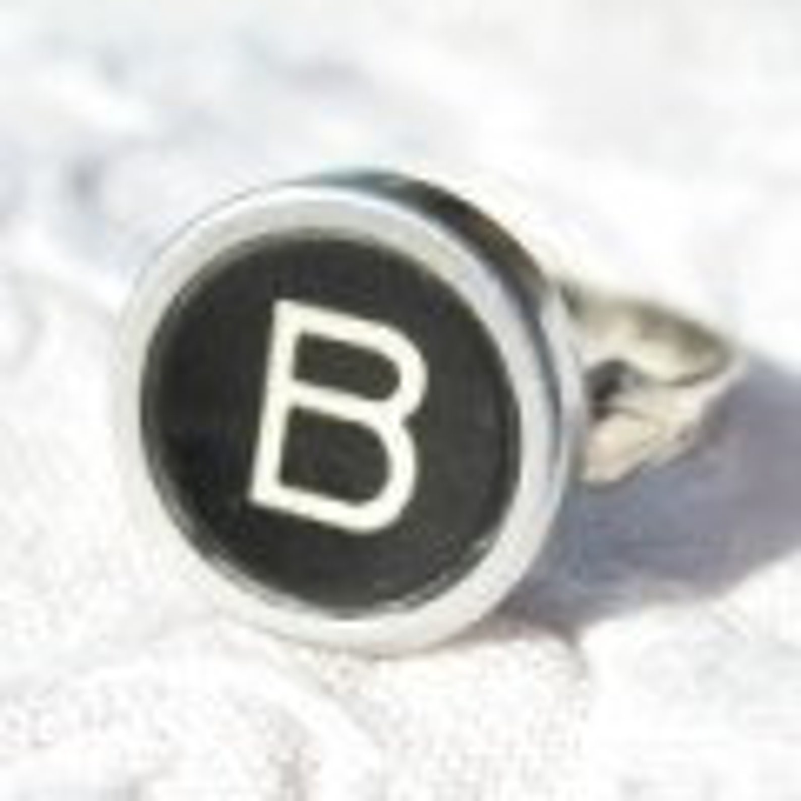 CUSTOM Vintage TYPEWRITER Key RING Adjustable Letter Initials - Etsy
