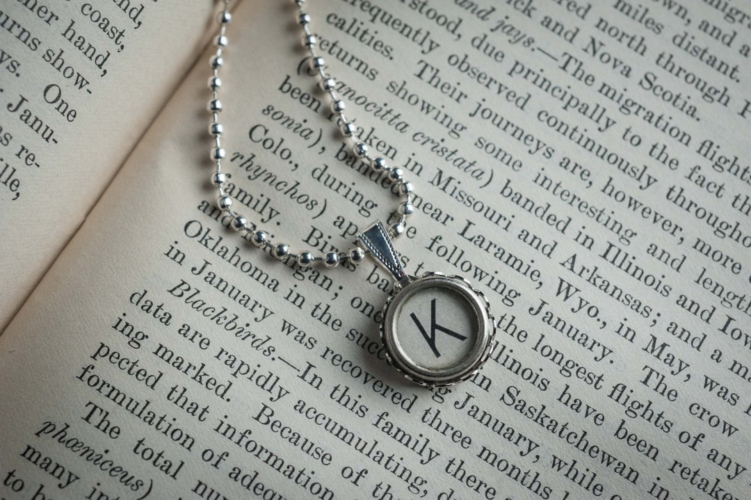 Embrace the Typewriter Key Karma: Vintage NECKLACE With 'K' Initial for ...