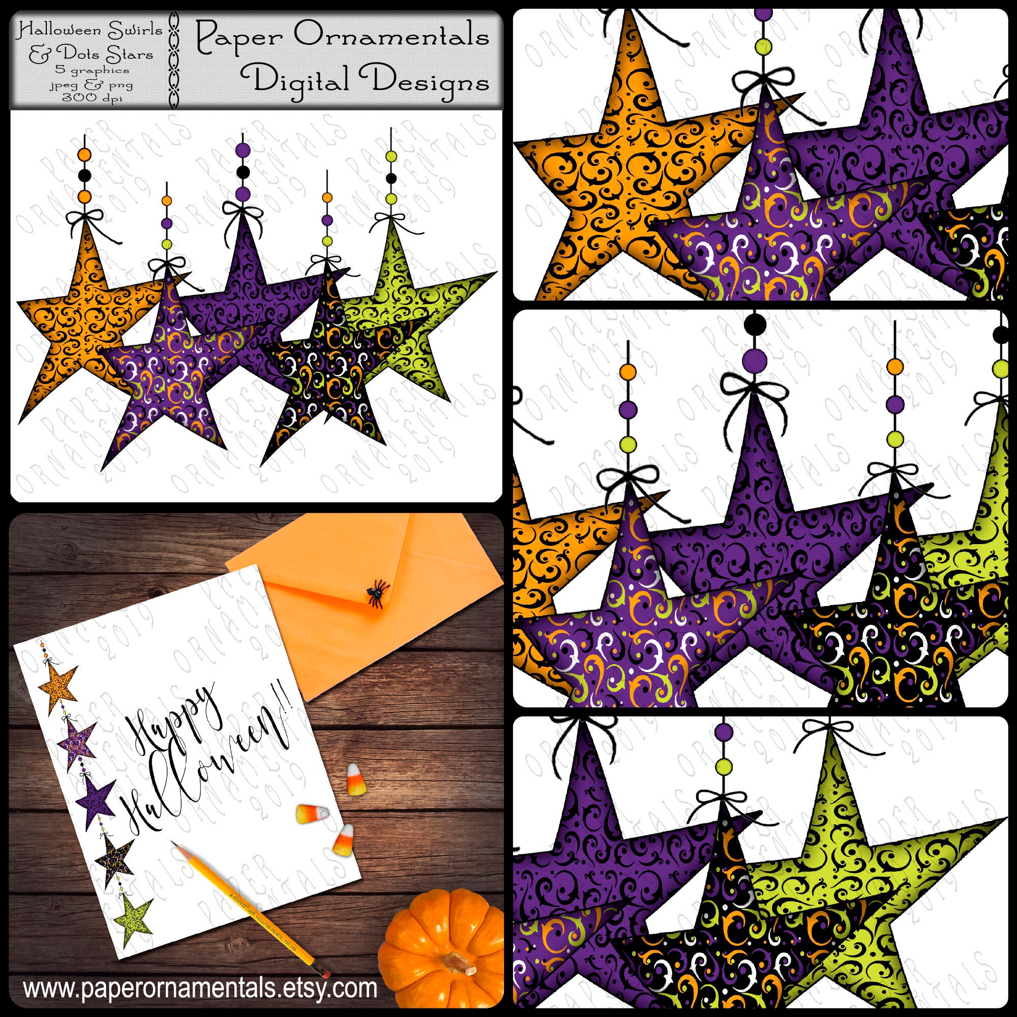 Halloween Clip Art Instant Download Cute Holiday Primitive - Etsy