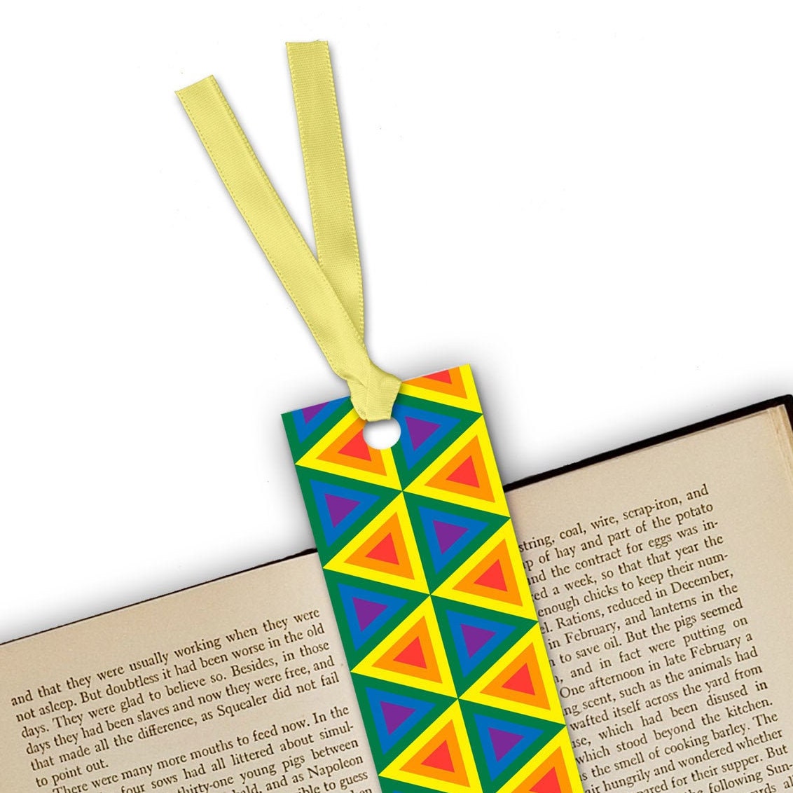 Laminated Bookmark, Gay Pride Rainbow Bookmark With Ribbon Gifts for ...